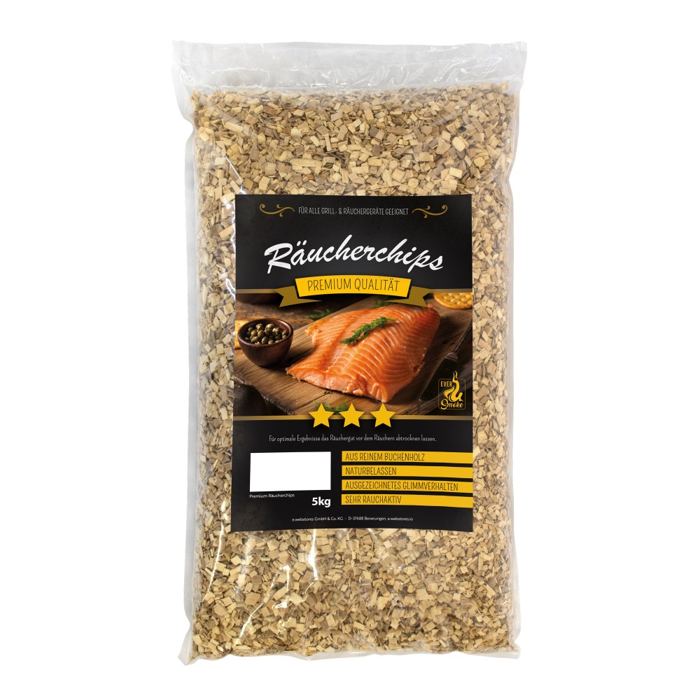 Eversmoke Maxi Sack Premium Räucherchips "3,0-10,0mm" 5Kg